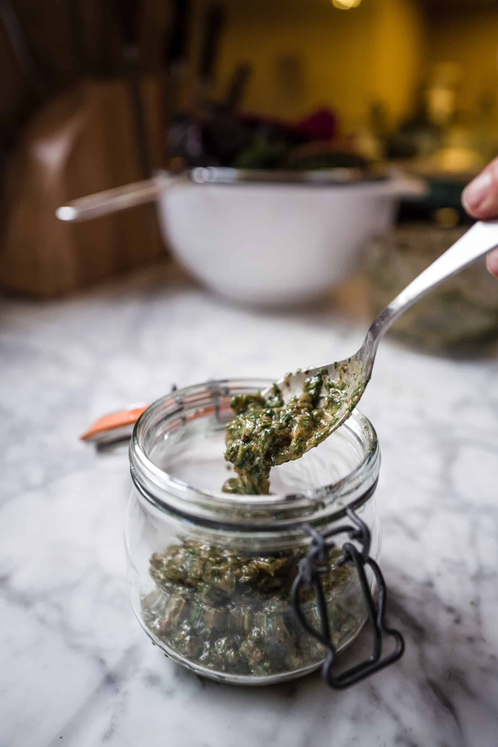 Roasted Romanesco with a Raisin-Caper Vinaigrette - Building Feasts