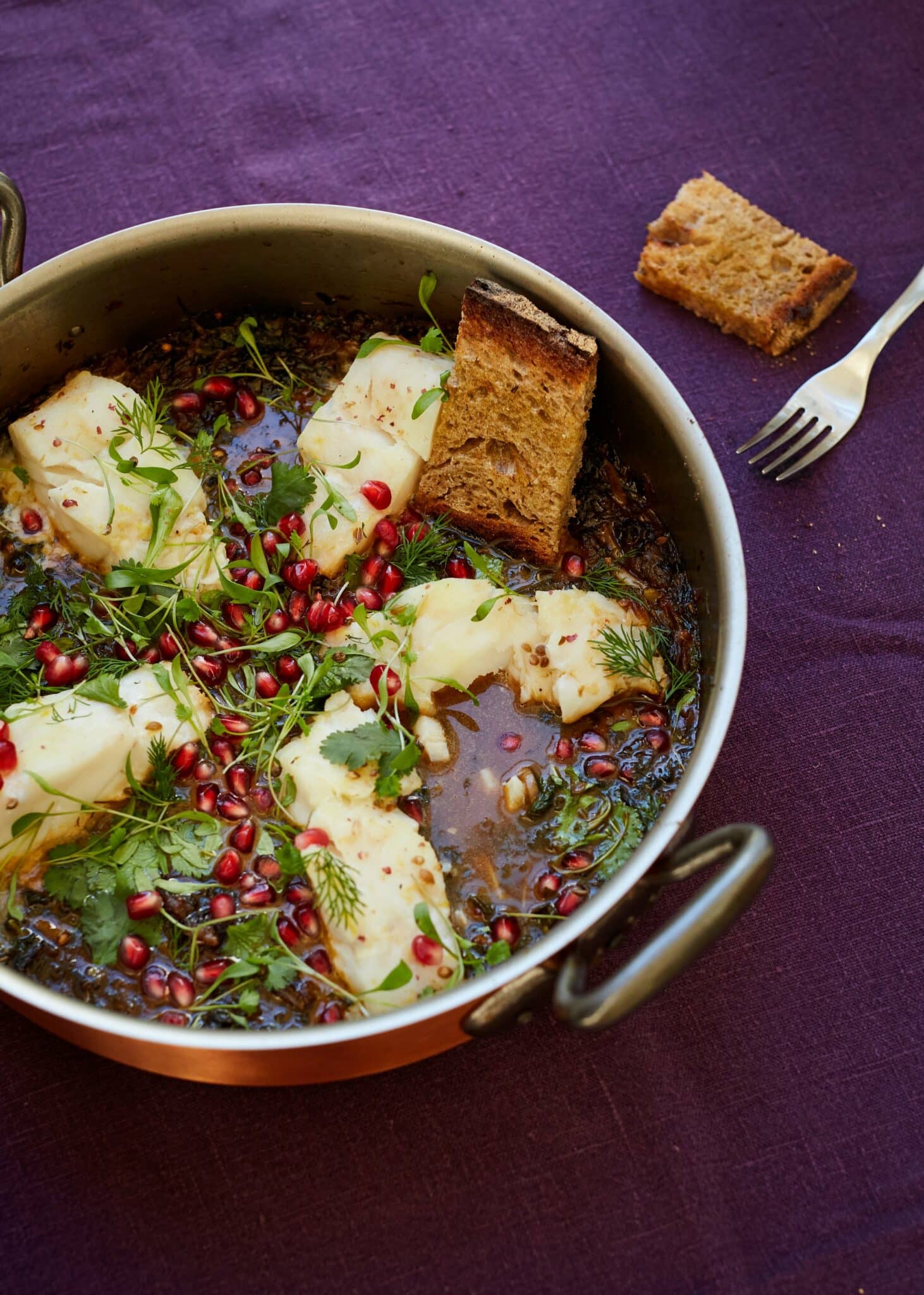 Pomegranate & Herb Fish Stew - Building Feasts