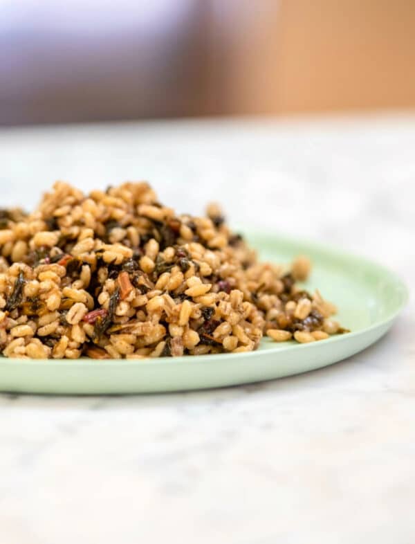 Barley with Braised Chard - Building Feasts